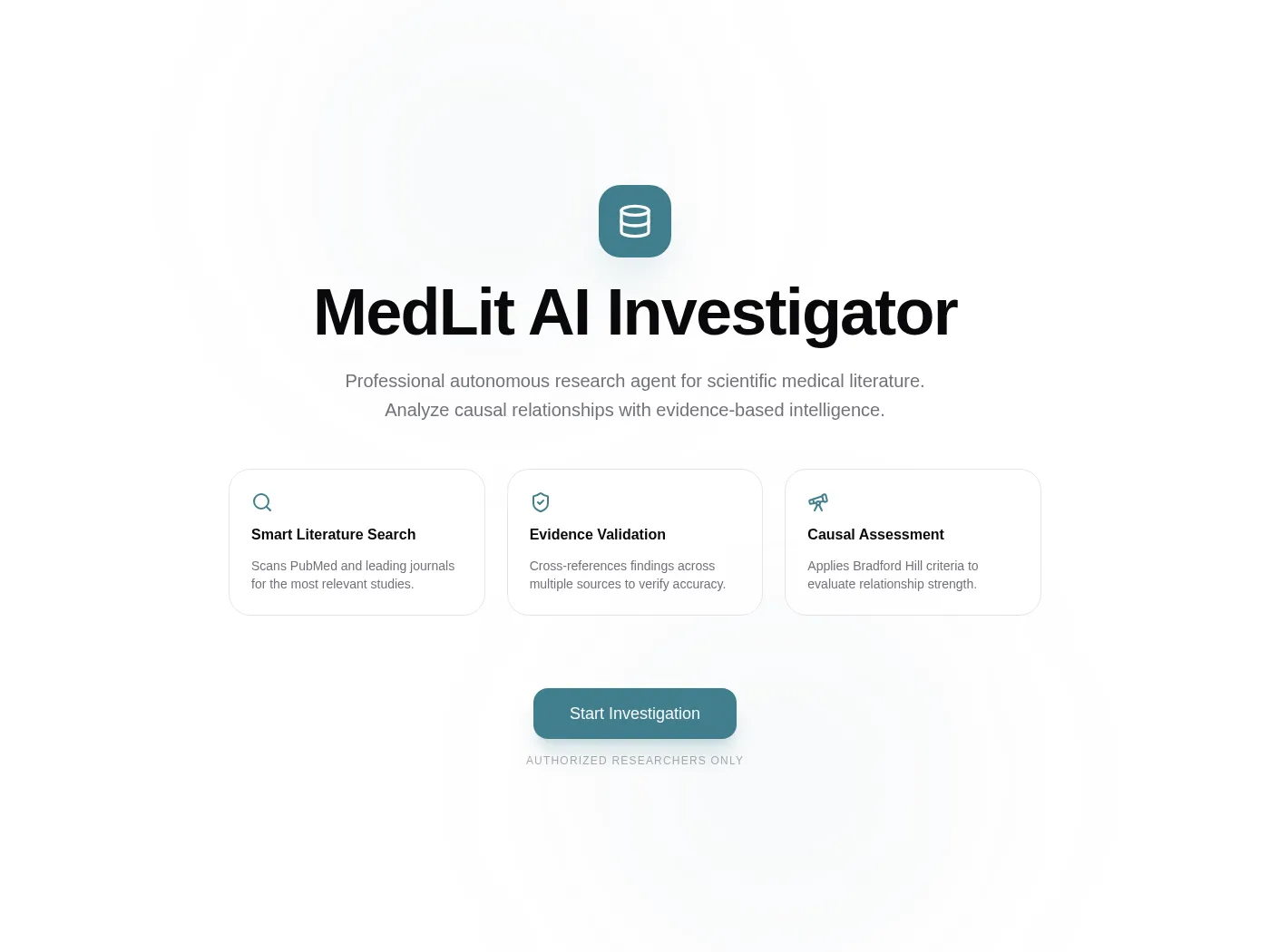 MedLit AI Investigator