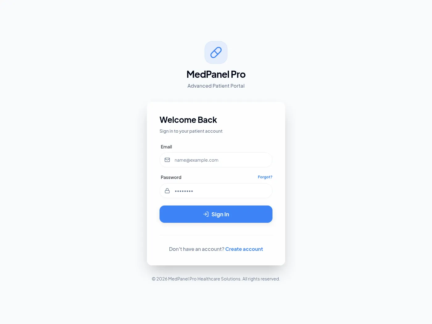 MedPanel Pro Patient Portal