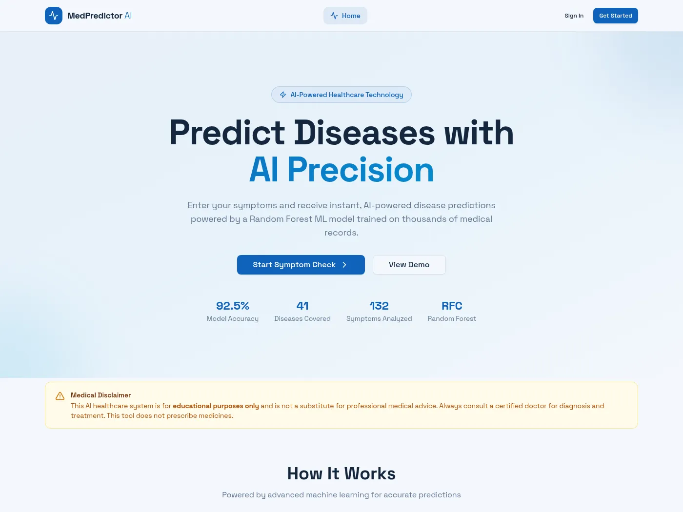 MedPredictor AI Symptom Checker