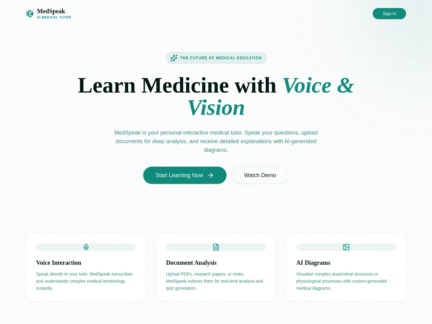 MedSpeak AI Tutor