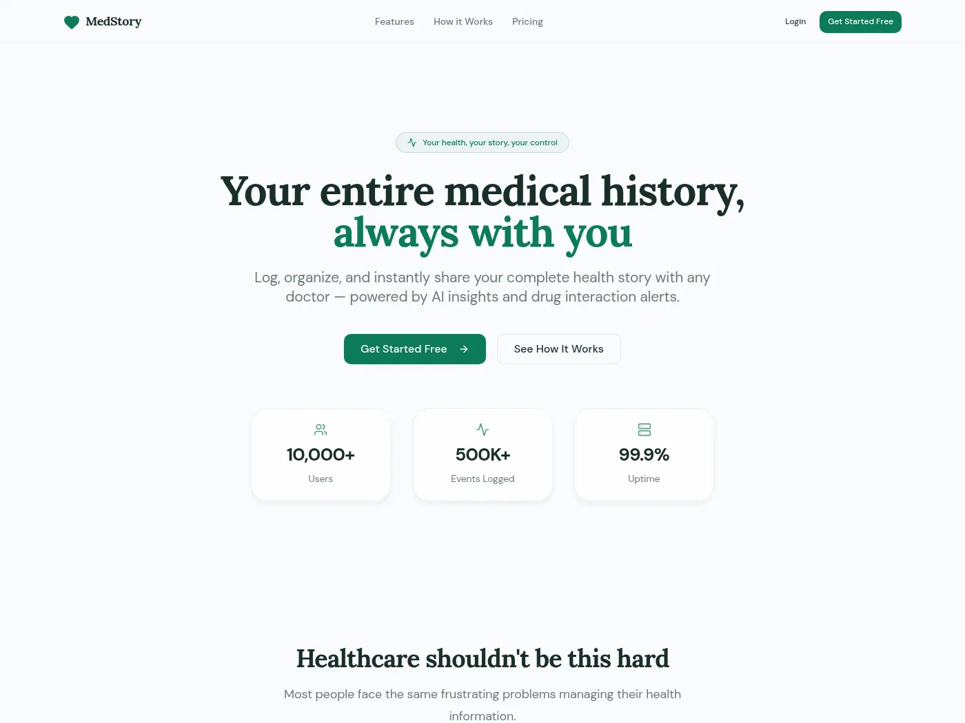 MedStory Health Timeline