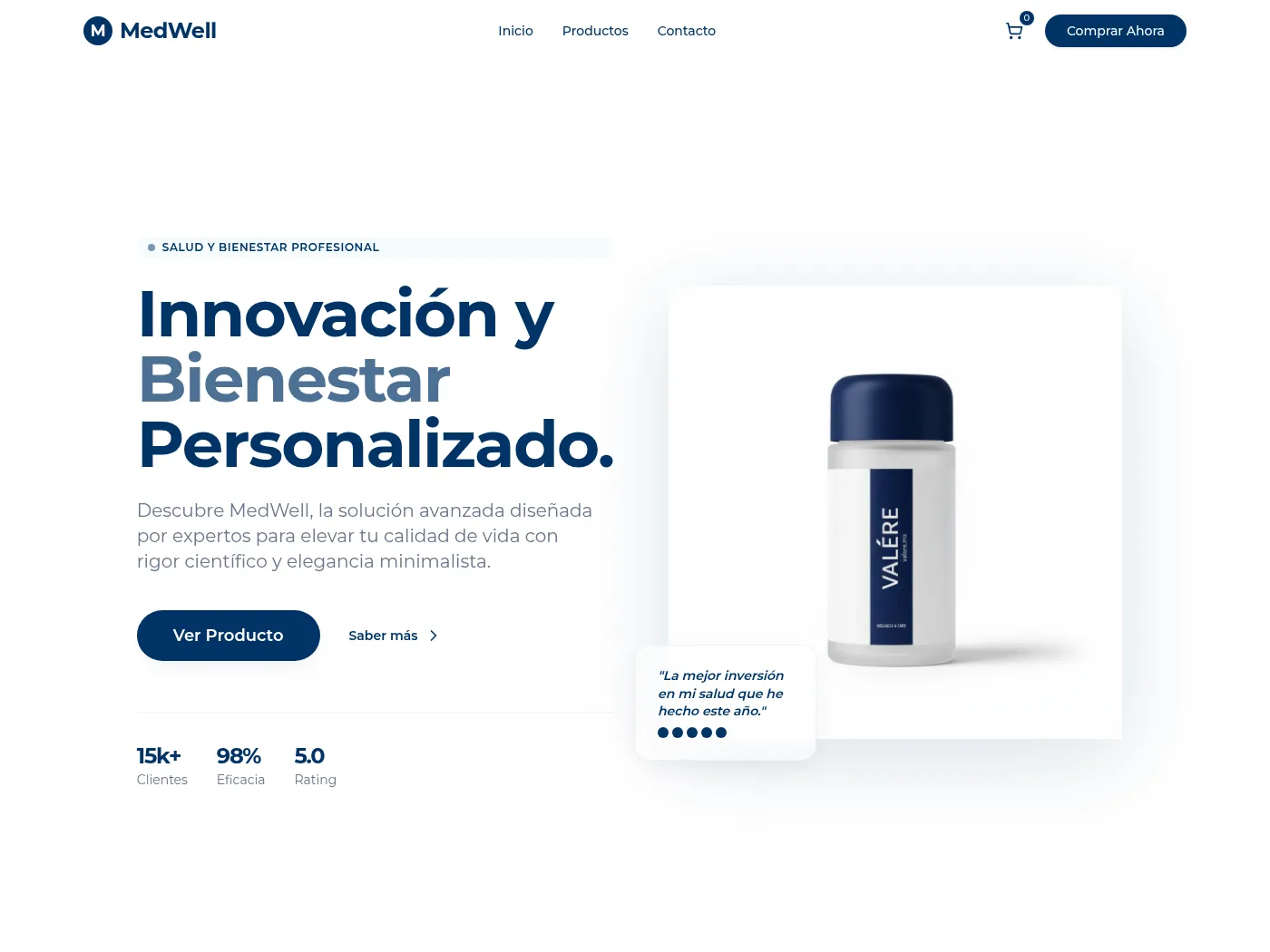 MedWell Product Landing