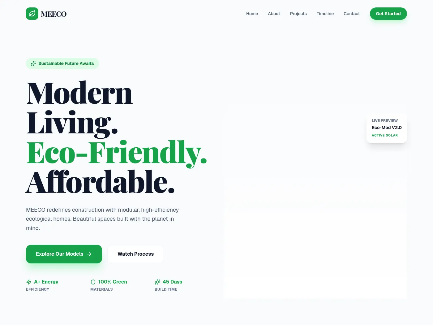 MEECO Eco Homes Portal