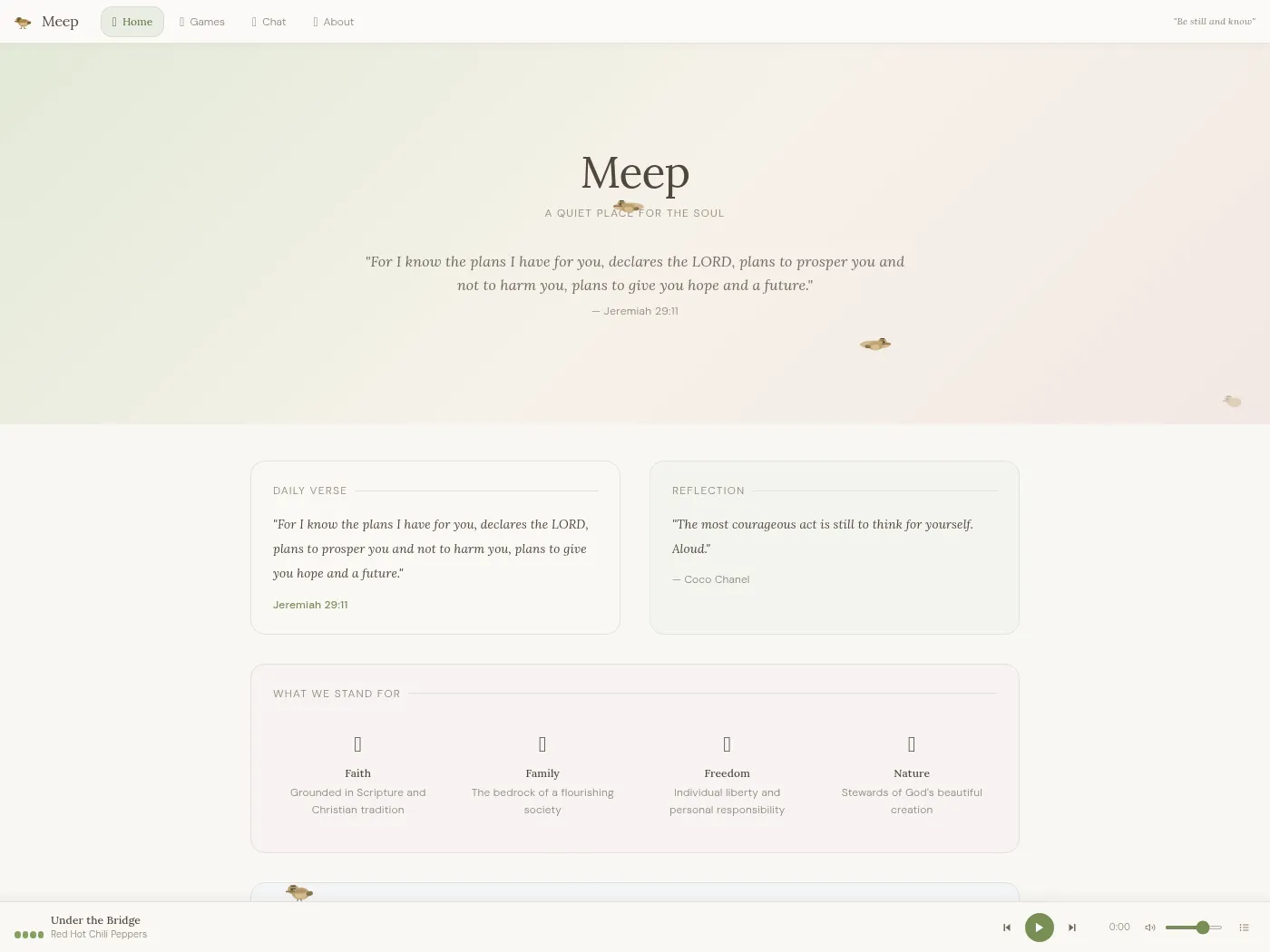 Meep: Uplifting Digital Haven