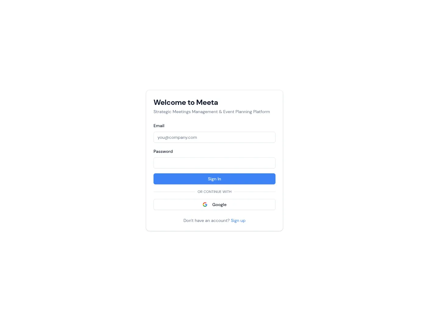 Meeta: Multi-Tenant Strategic Meetings & Event Management SaaS Platform