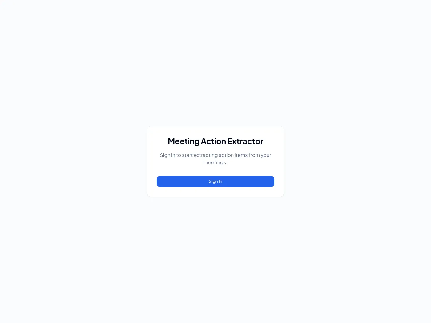 Meeting Action Extractor