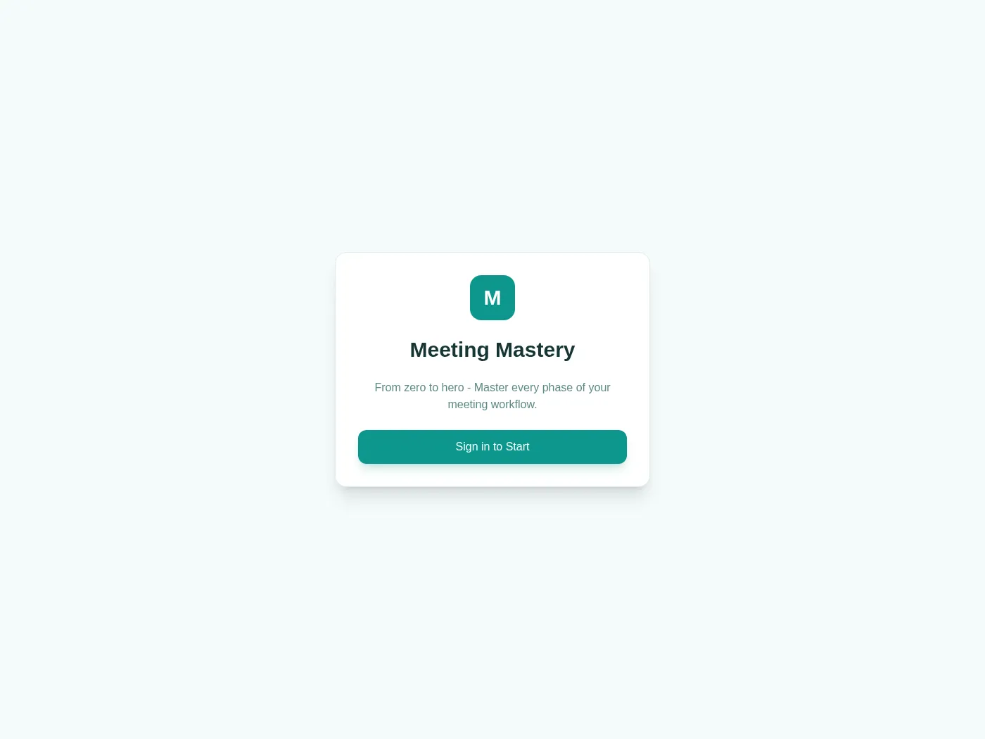 Meeting Mastery