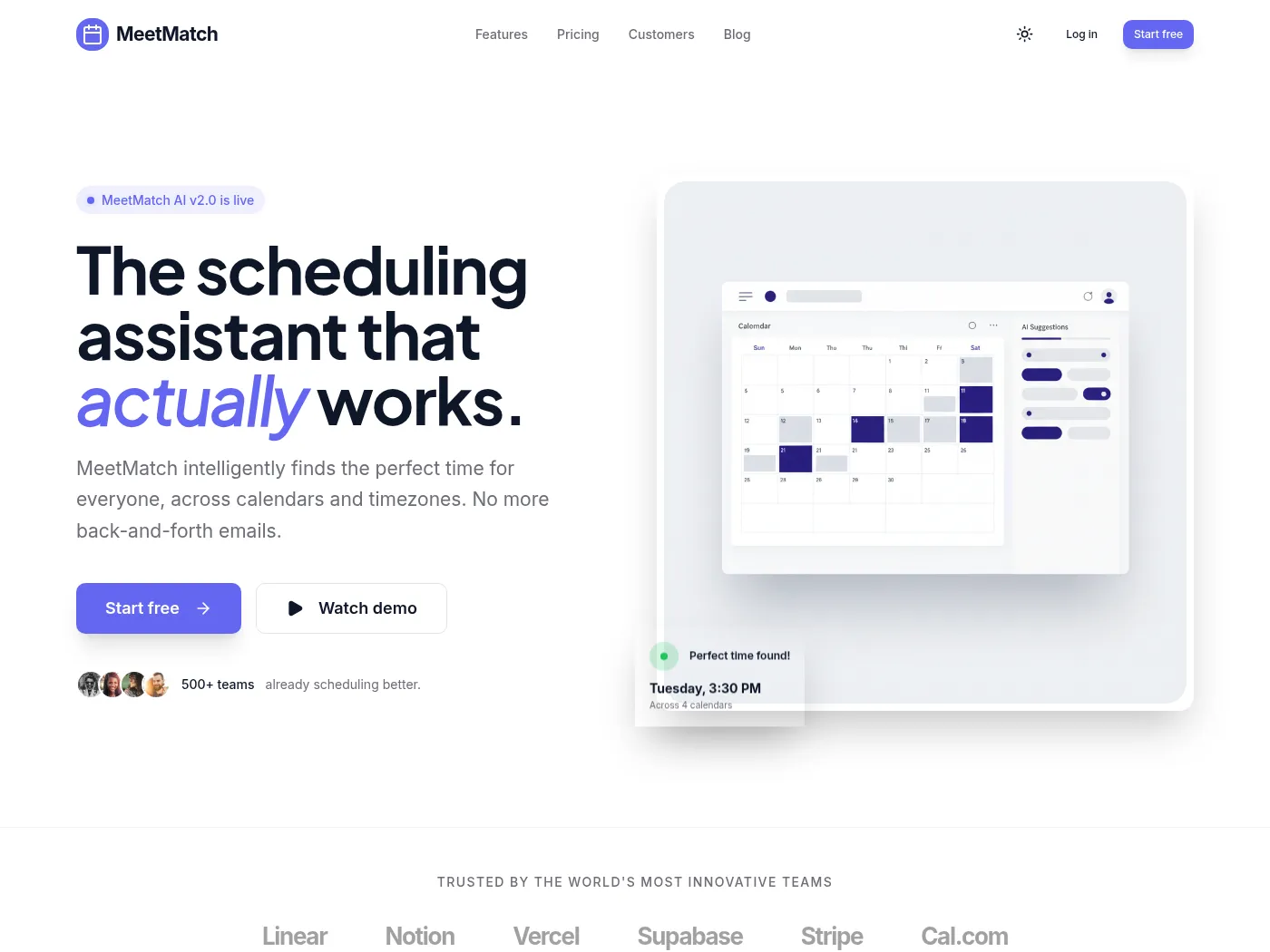 MeetMatch SaaS Landing