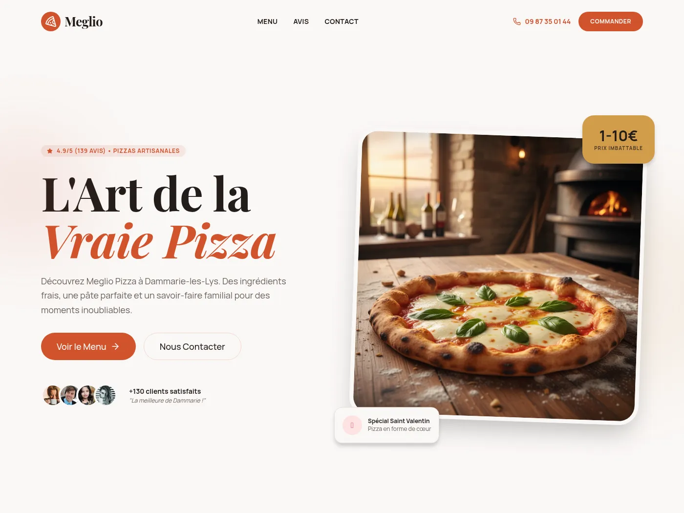 Meglio Pizza Web
