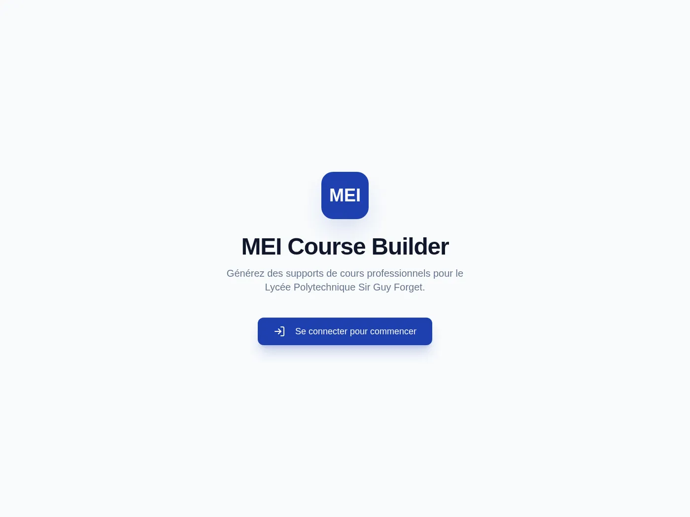MEI Course Builder