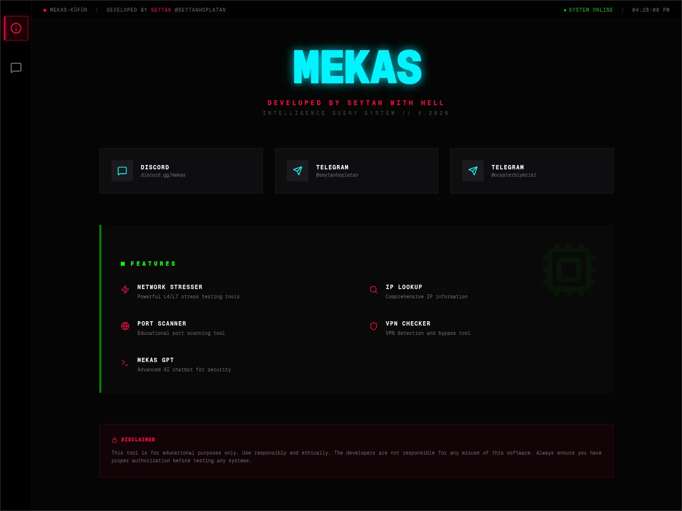 MEKAS Küfür Messenger