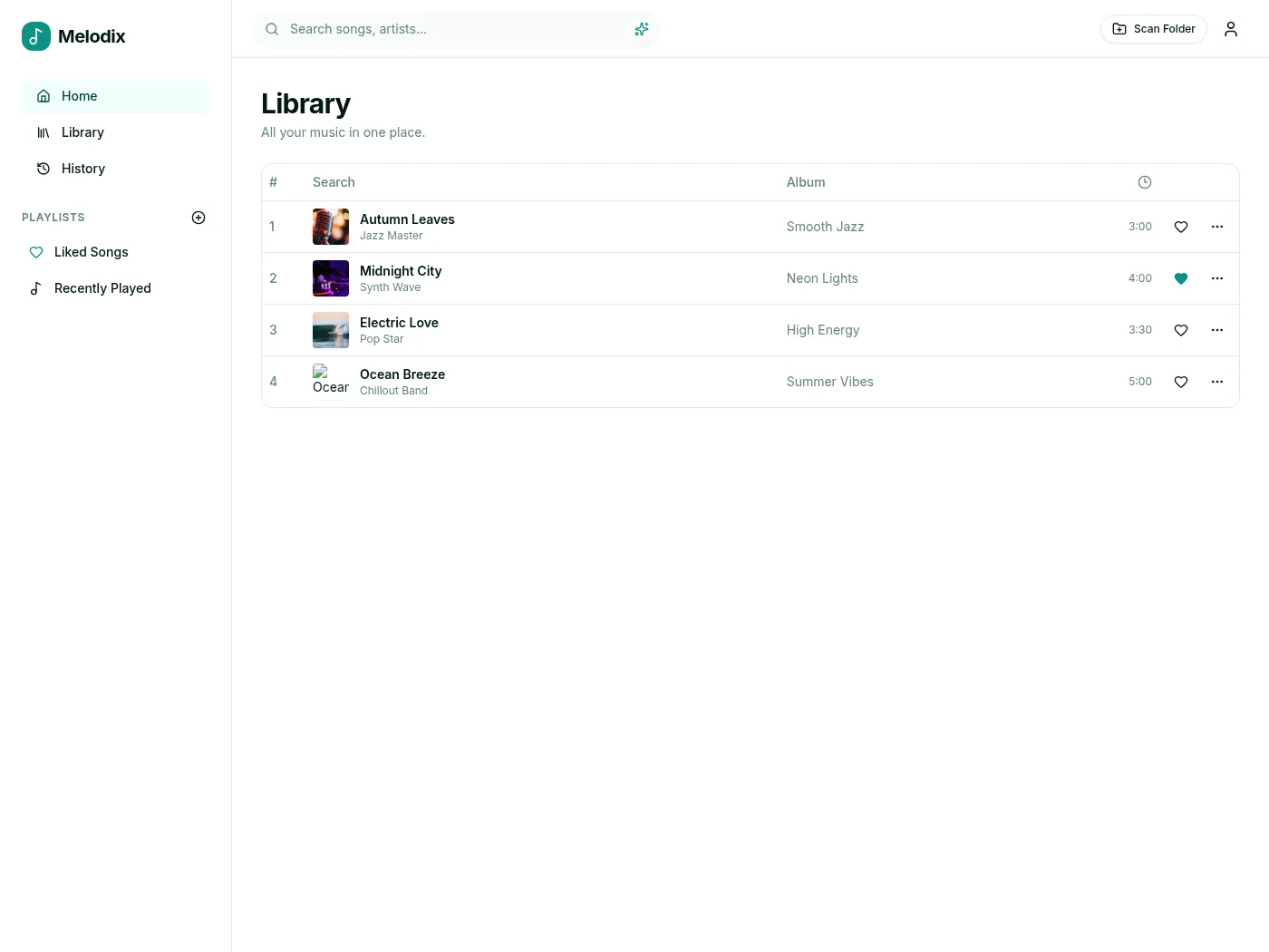 Melodix Desktop Player