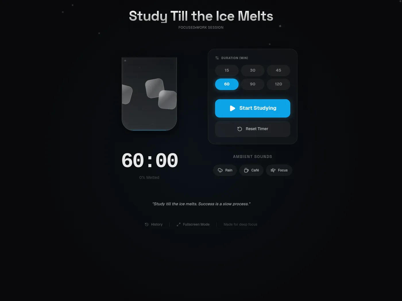 Melting Study Timer