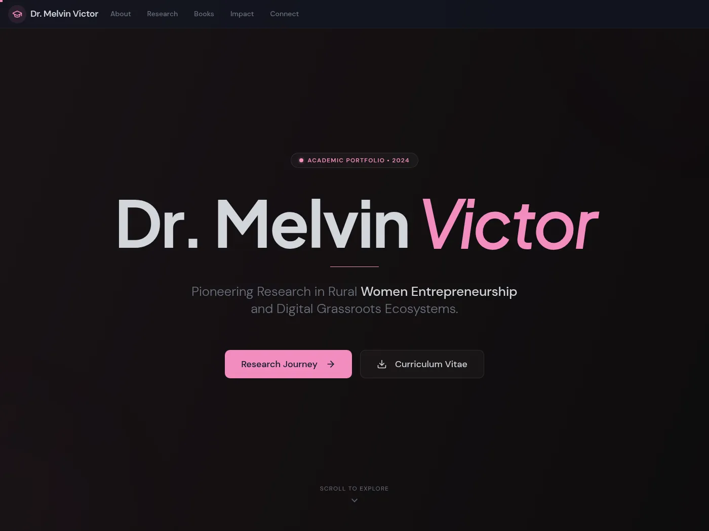 Melvin Victor Academic Portfolio