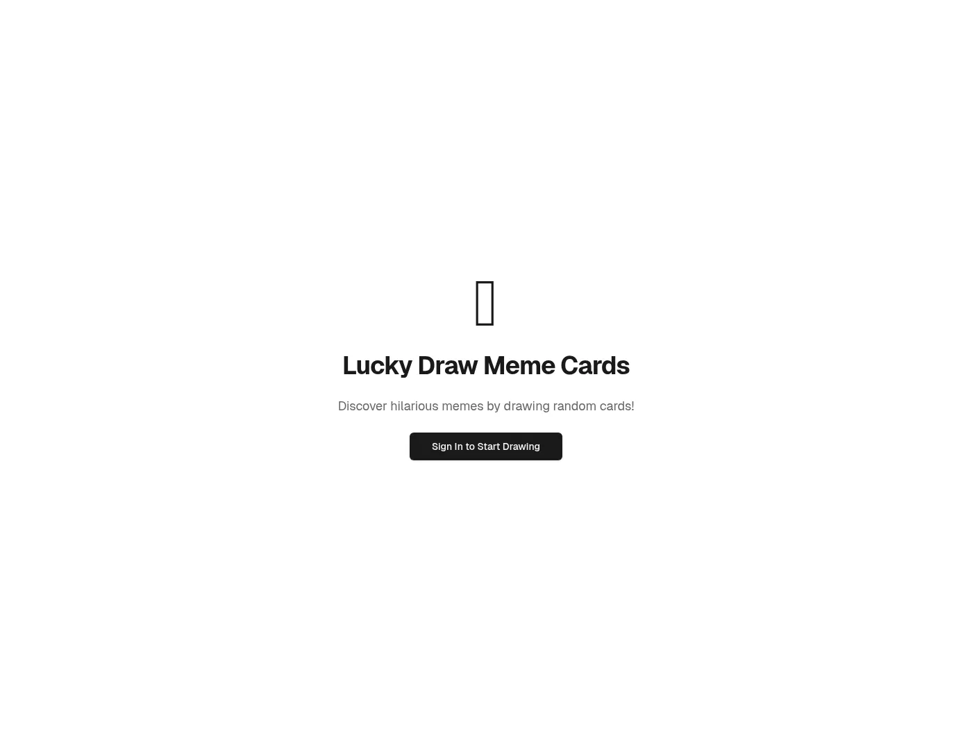 Lucky Draw Meme Cards