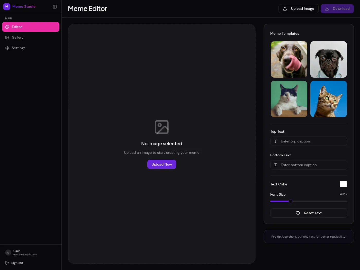 Meme Maker Studio