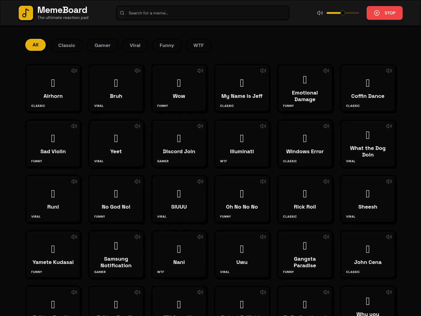 Meme Soundboard
