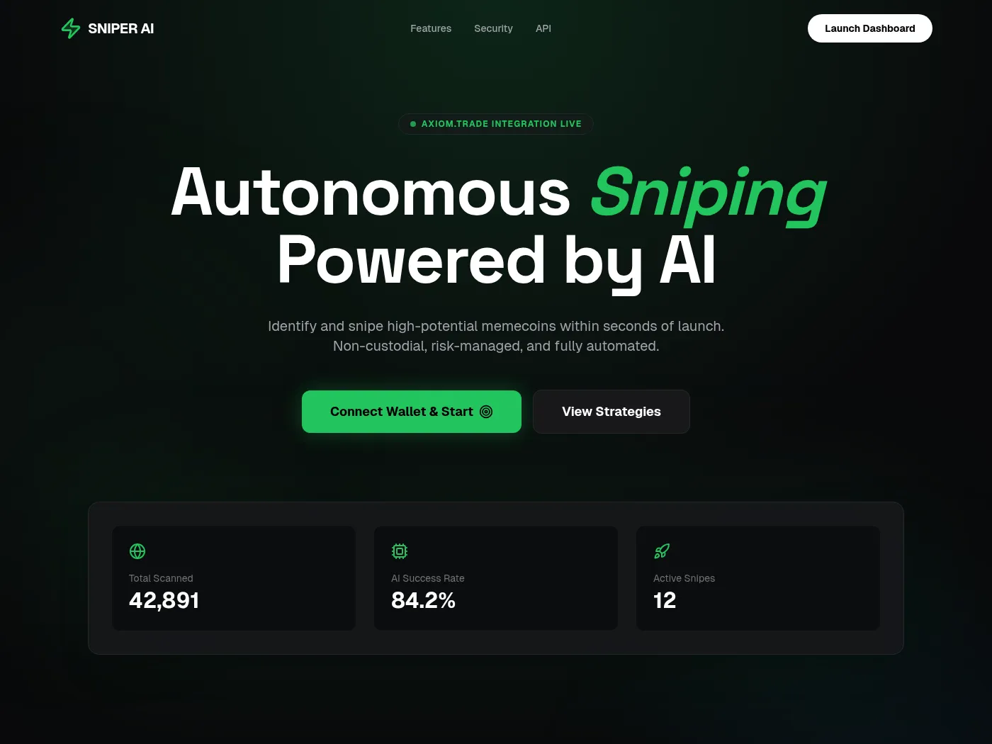 Memecoin Sniper Dashboard