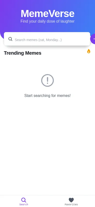 MemeVerse – Meme Search App