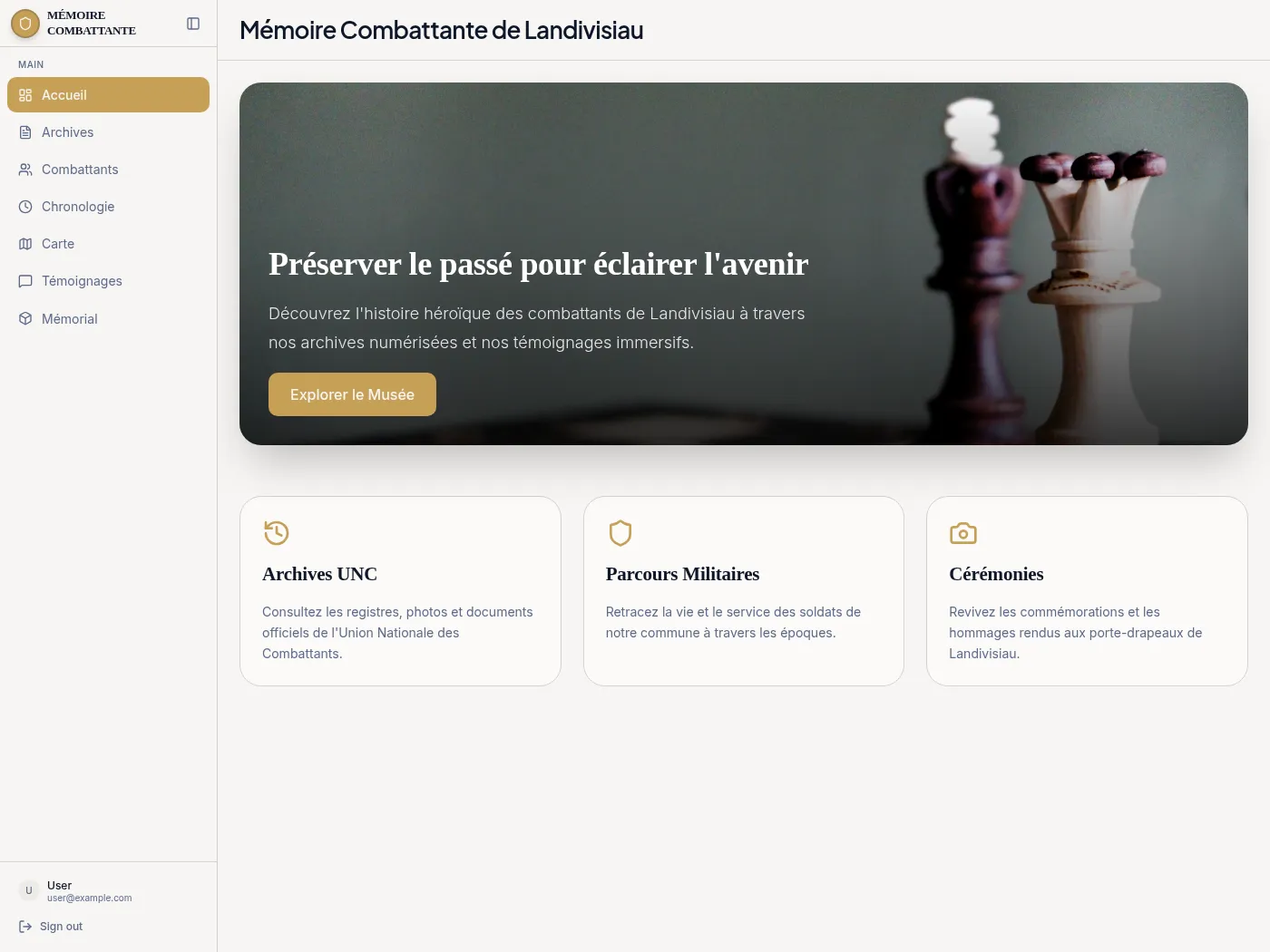 Mémoire Combattante Numérique