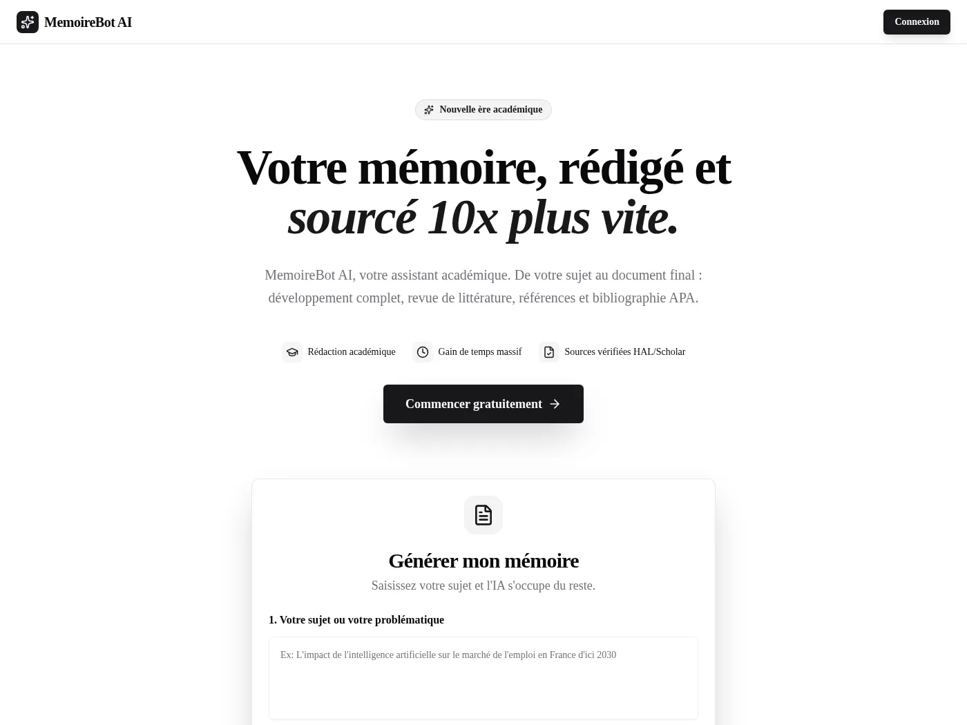 MemoireBot AI