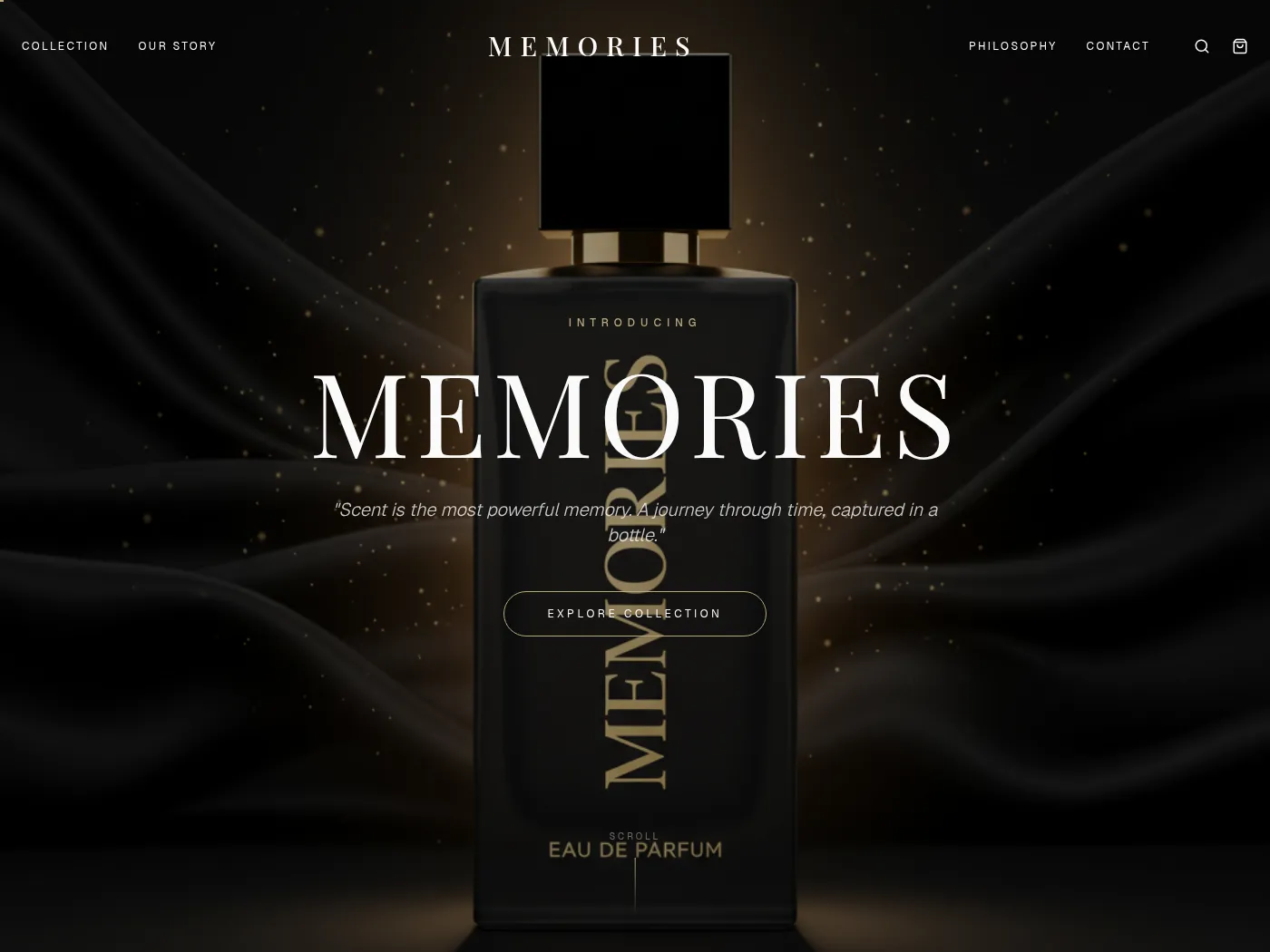 MEMORIES Luxury Perfume Site