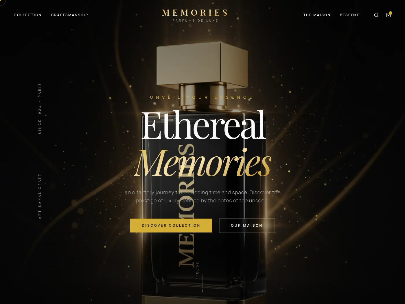 MEMORIES Luxury Perfume Site