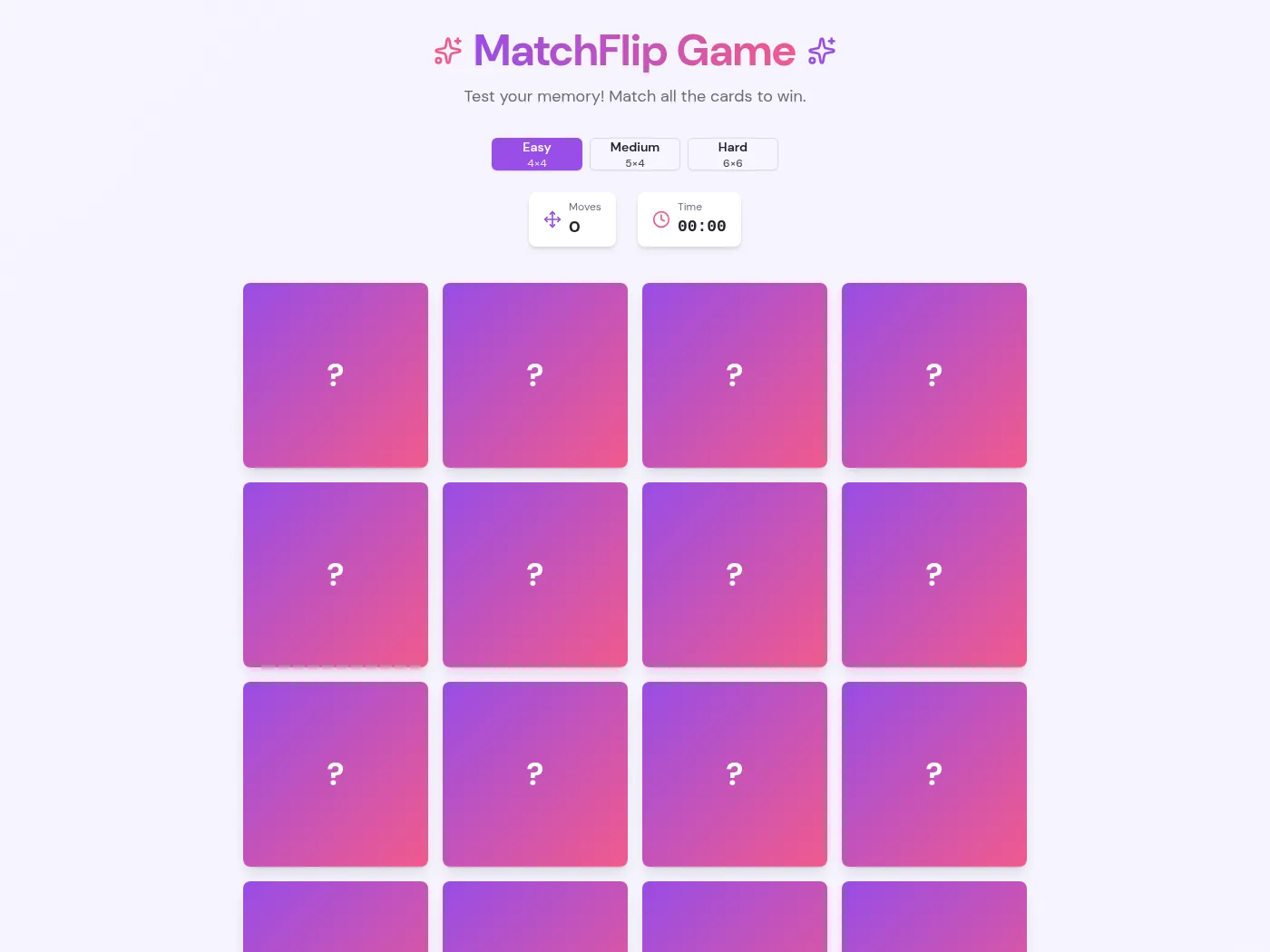 MatchFlip Game