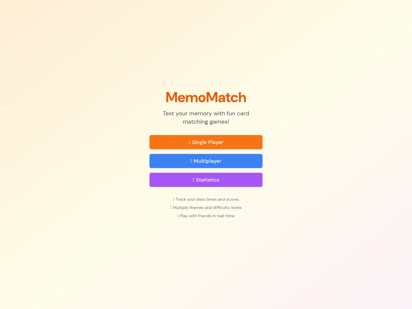 MemoMatch Game
