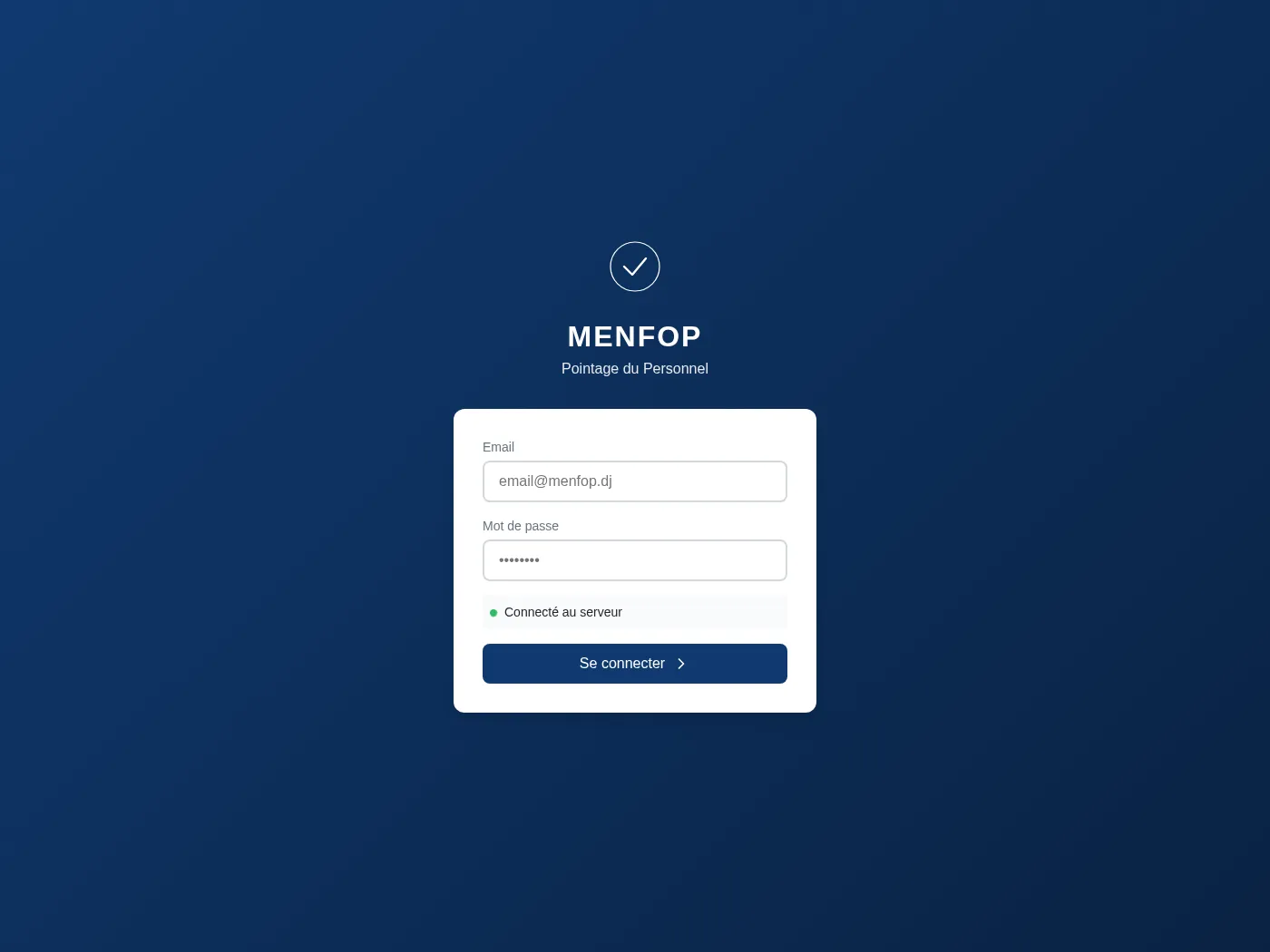 MENFOP Pointage WebApp