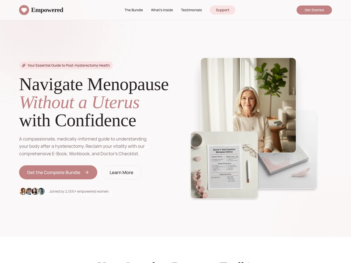 Menopause E-Book Landing