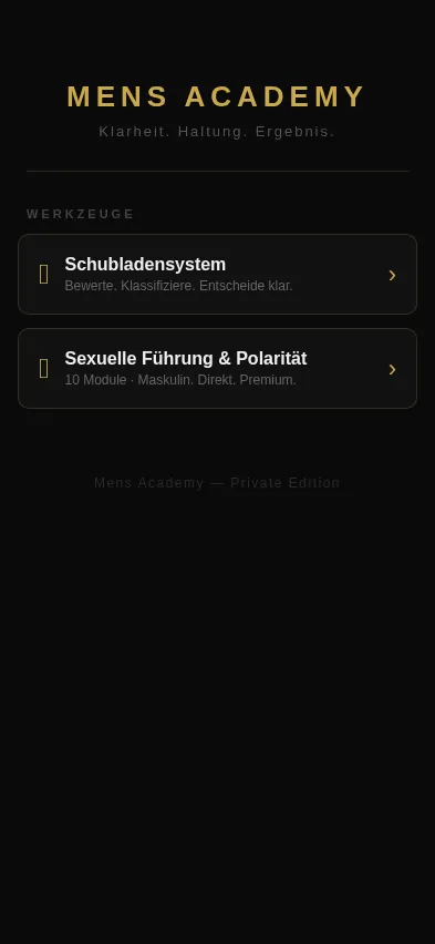 Mens Academy Enhancement