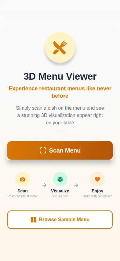 3D Menu Viewer