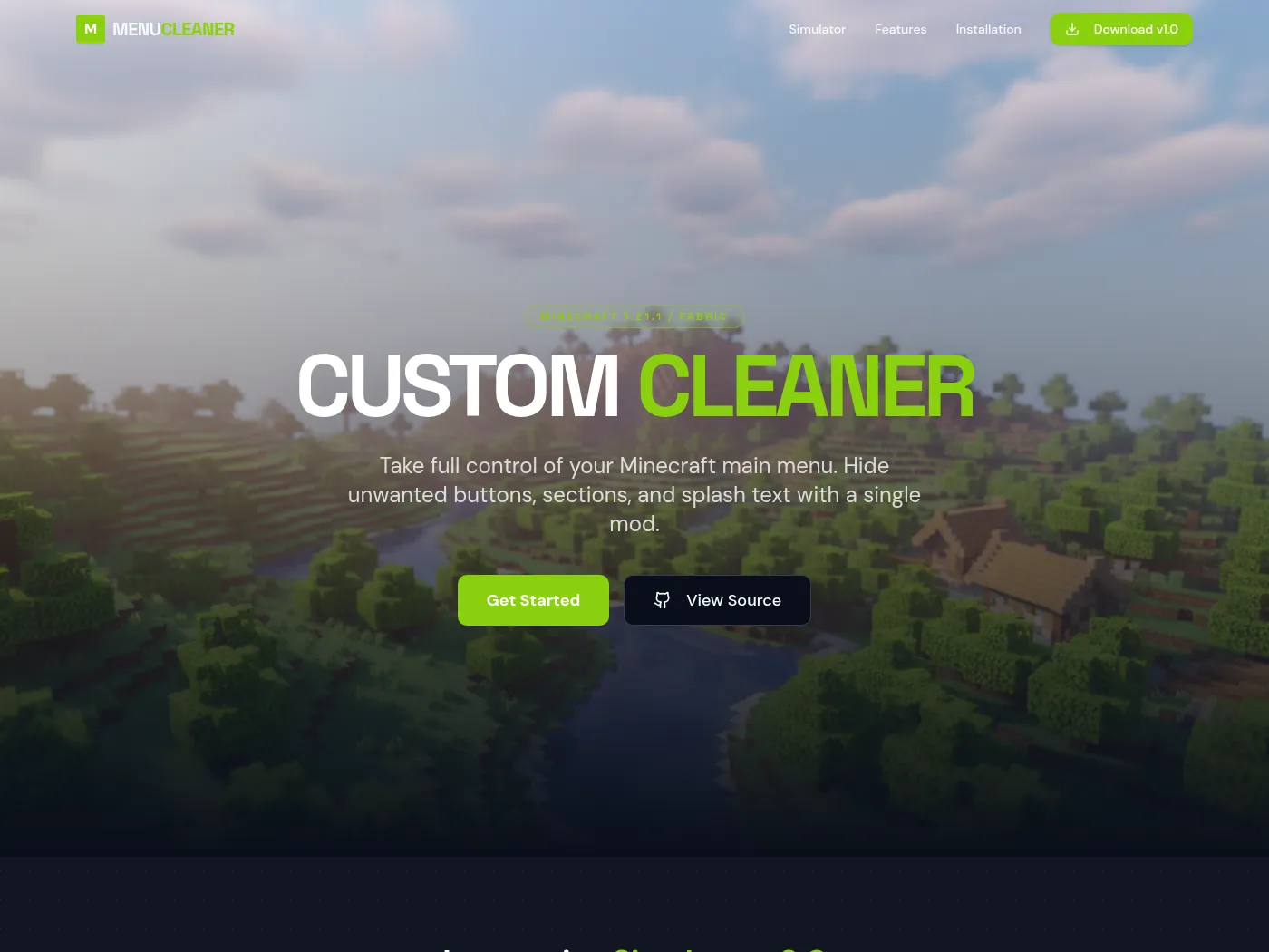Custom Menu Cleaner