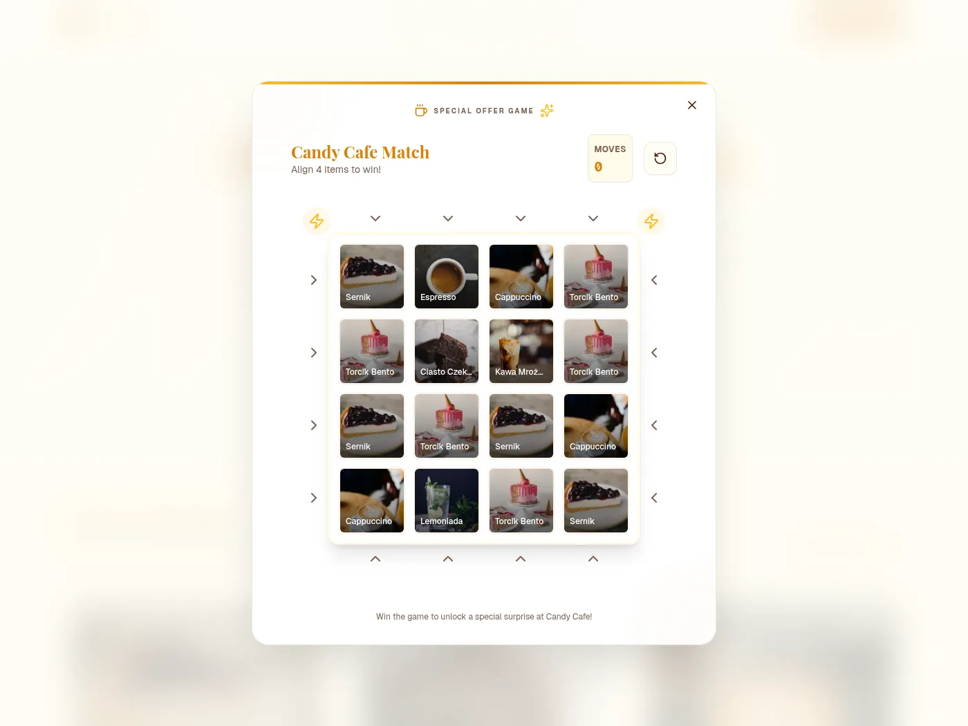 Menu Match Game