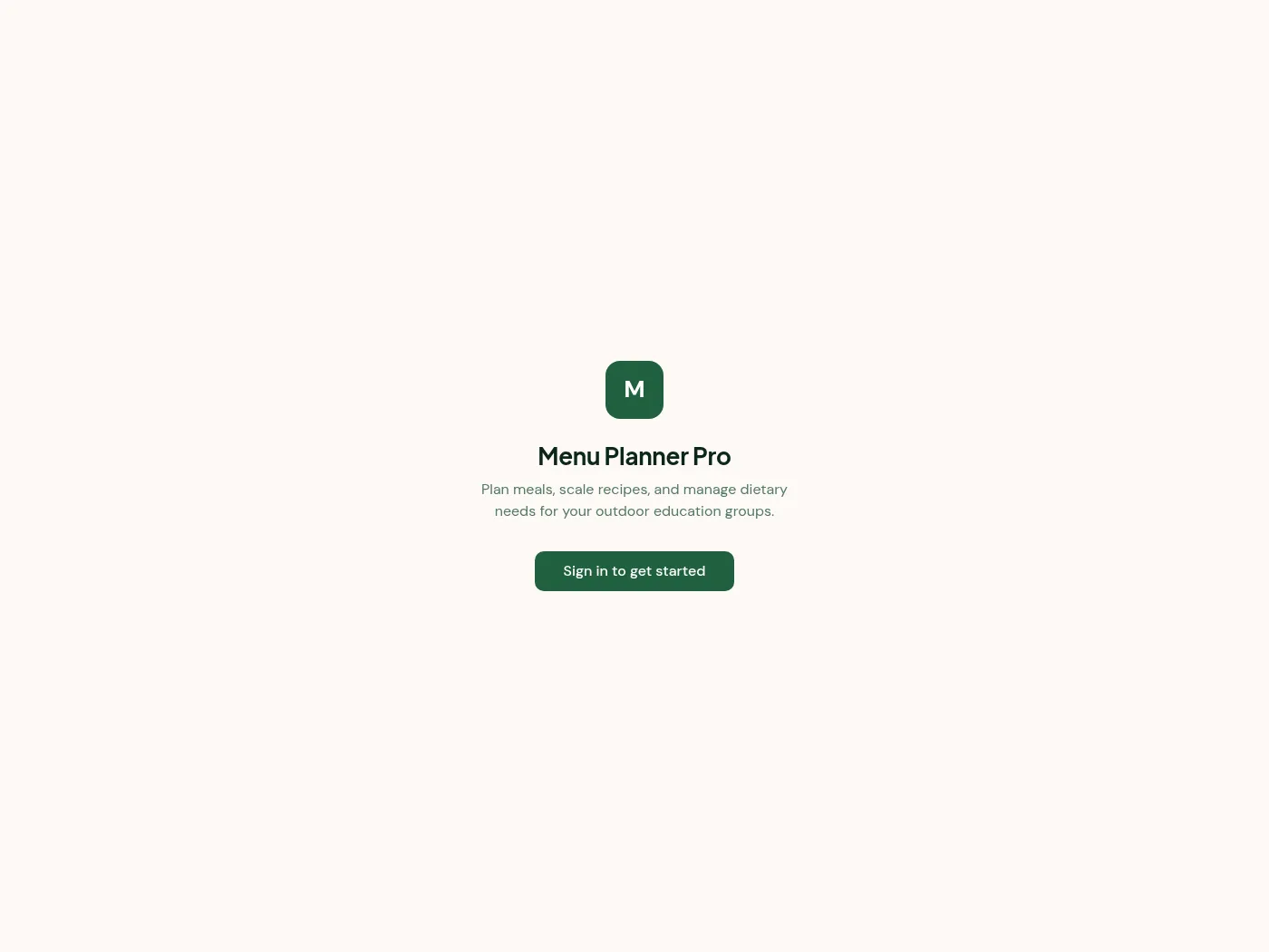 Menu Planner Pro