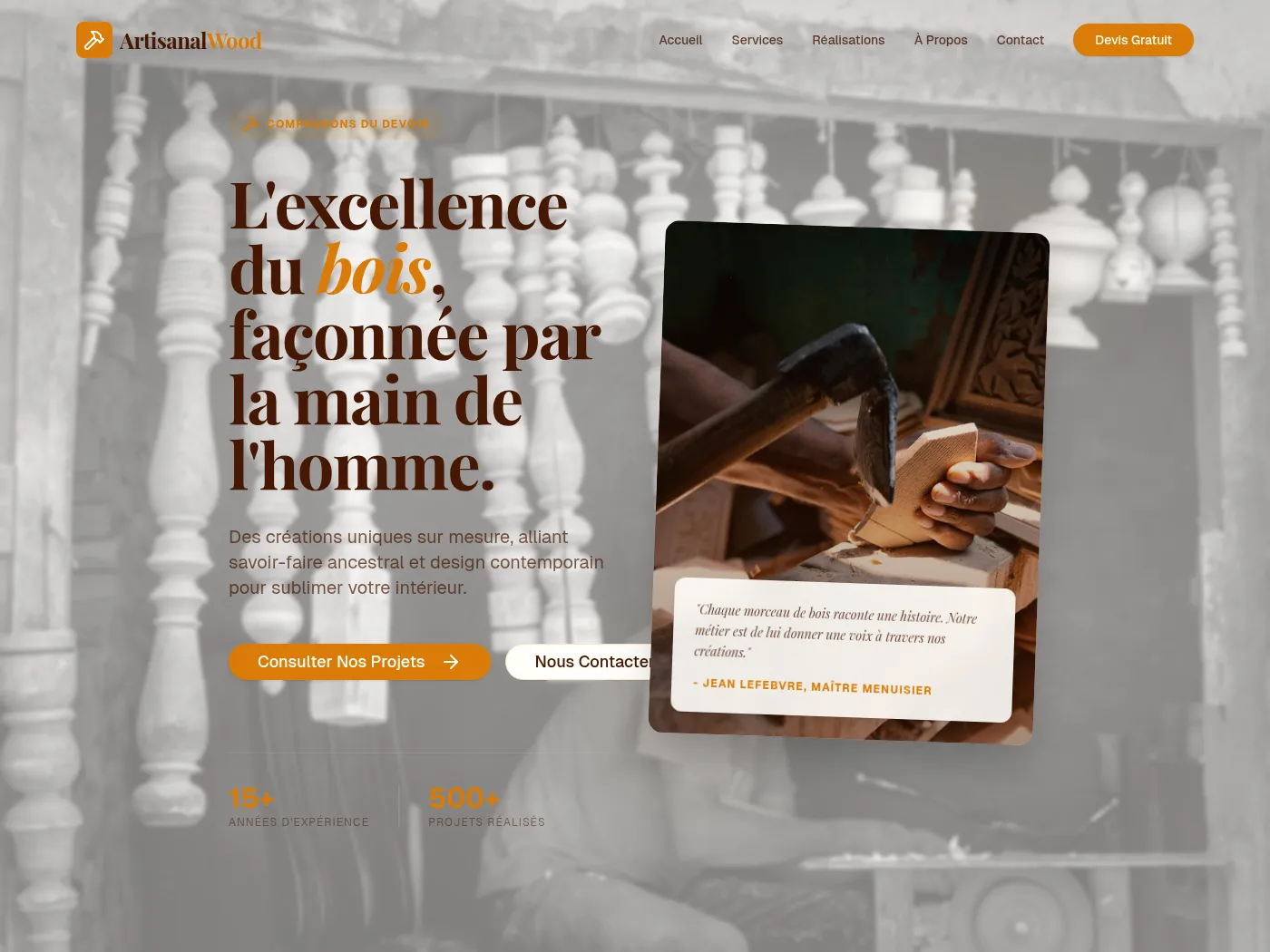 Menuiserie Web Showcase