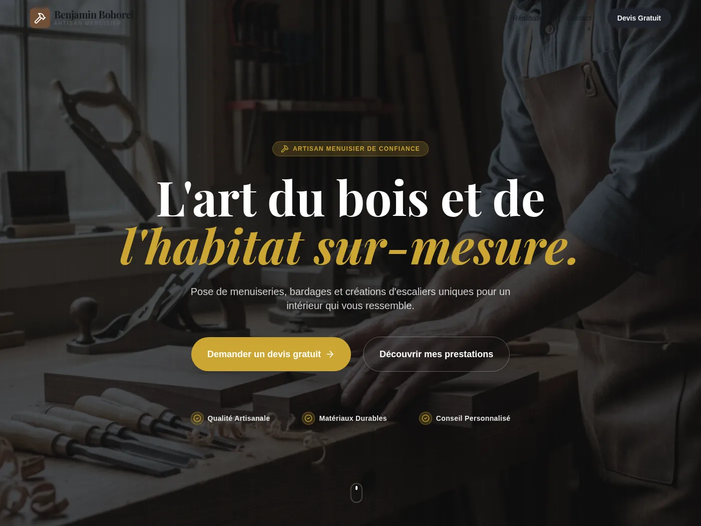 Artisan Menuisier Vitrine