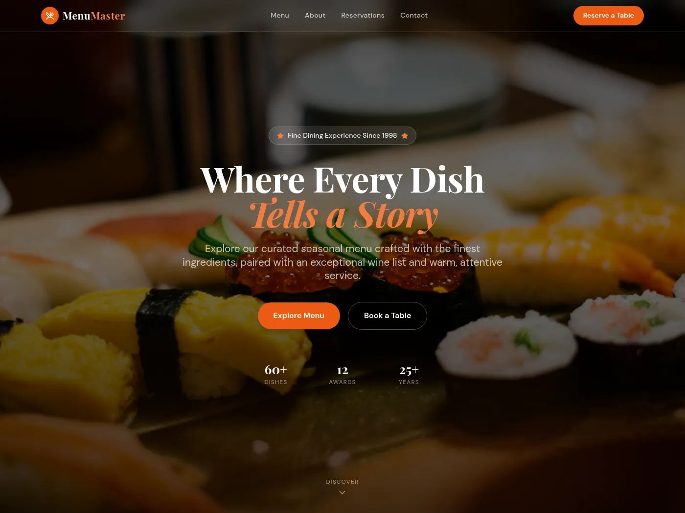 MenuMaster Web Portal