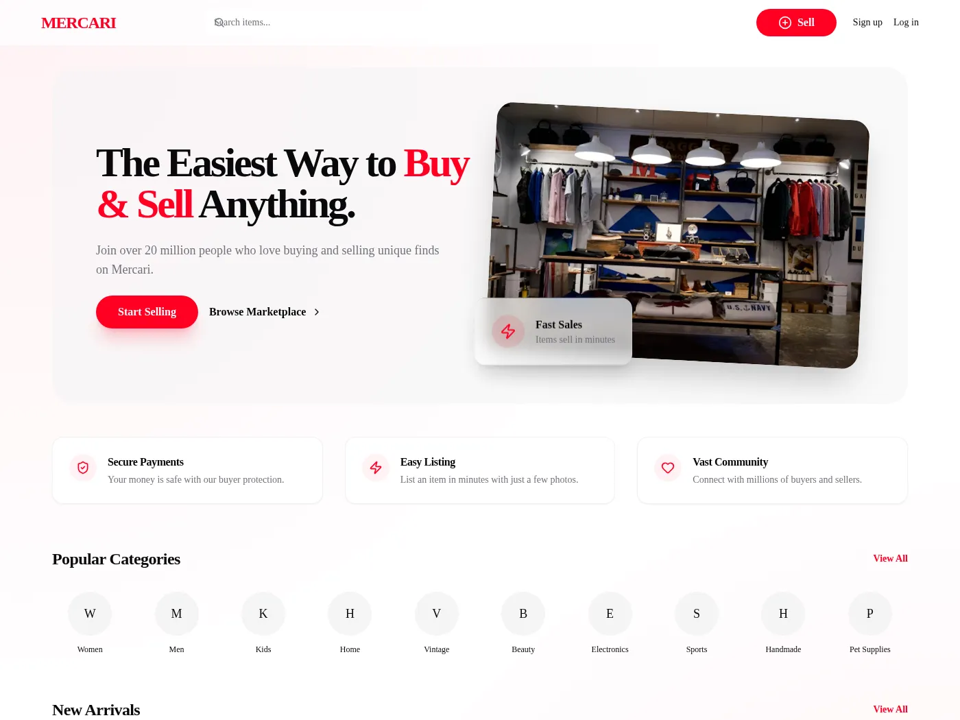 Mercari Marketplace Clone