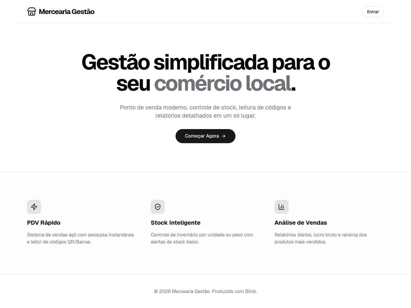 Mercearia Gestão POS