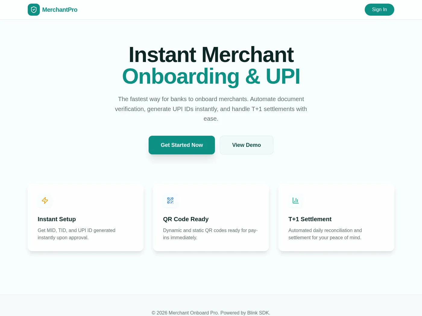 Merchant Onboard Pro