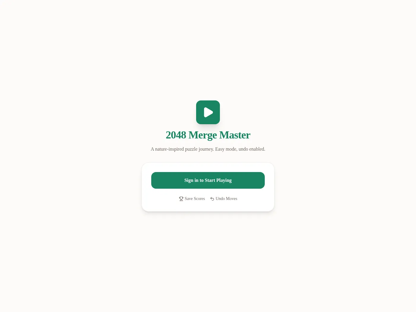 2048 Merge Master