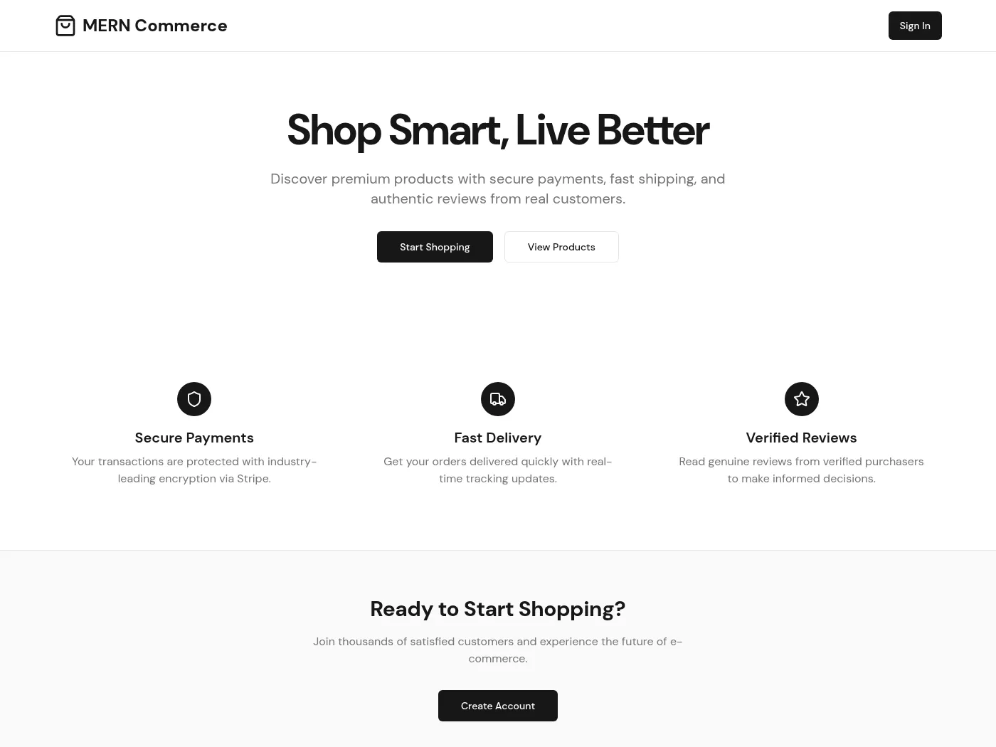 MERN Commerce Hub