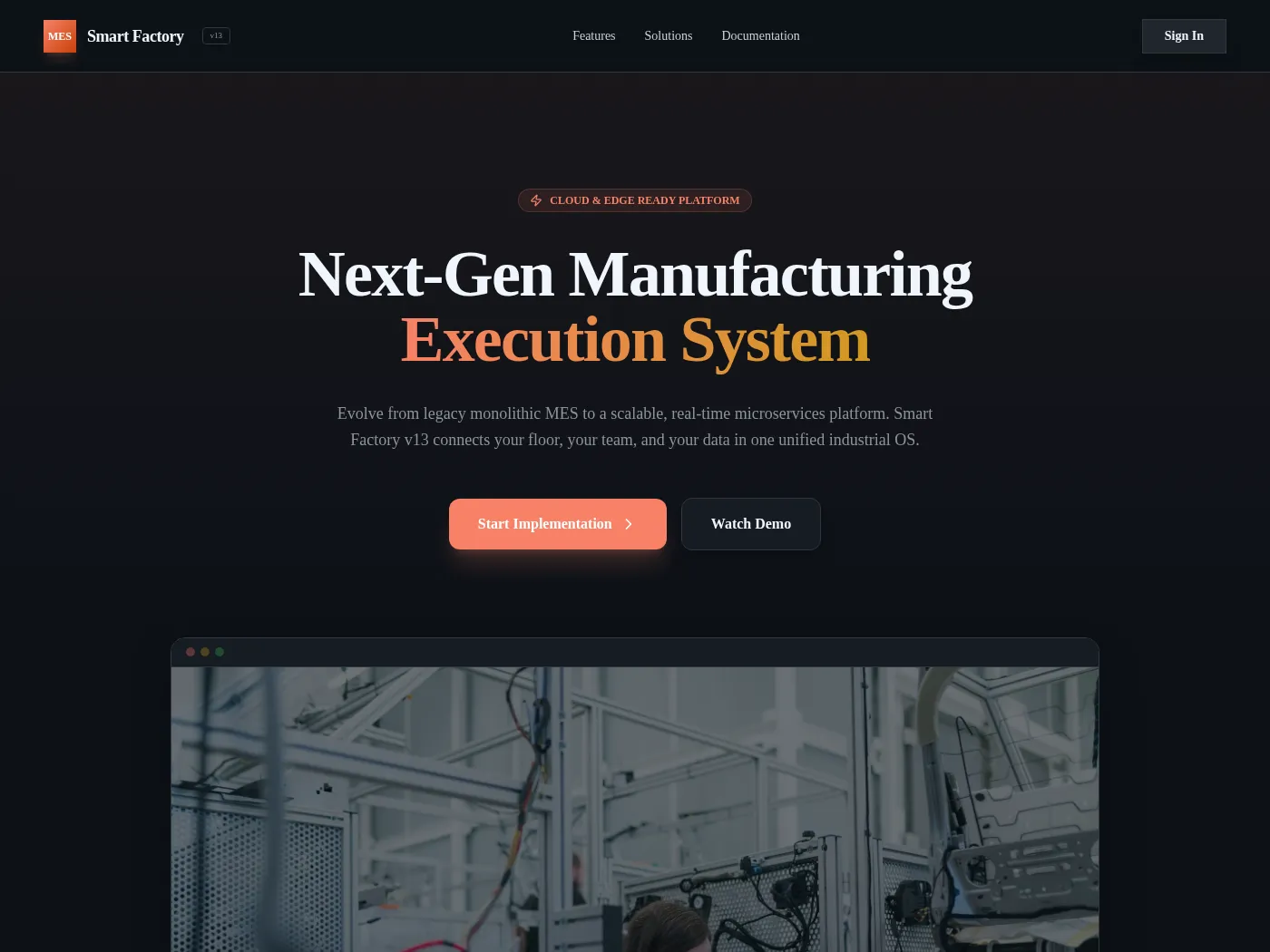Smart Factory MES v13
