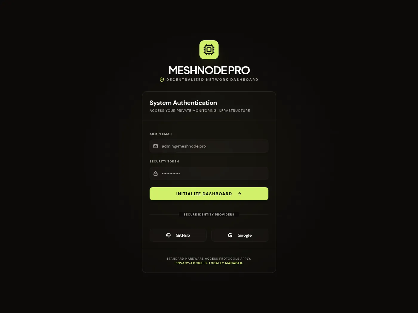 MeshNode Dashboard Pro