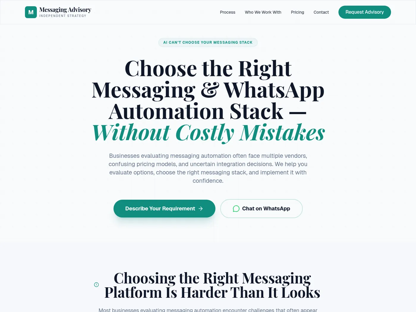 Messaging Advisory Site