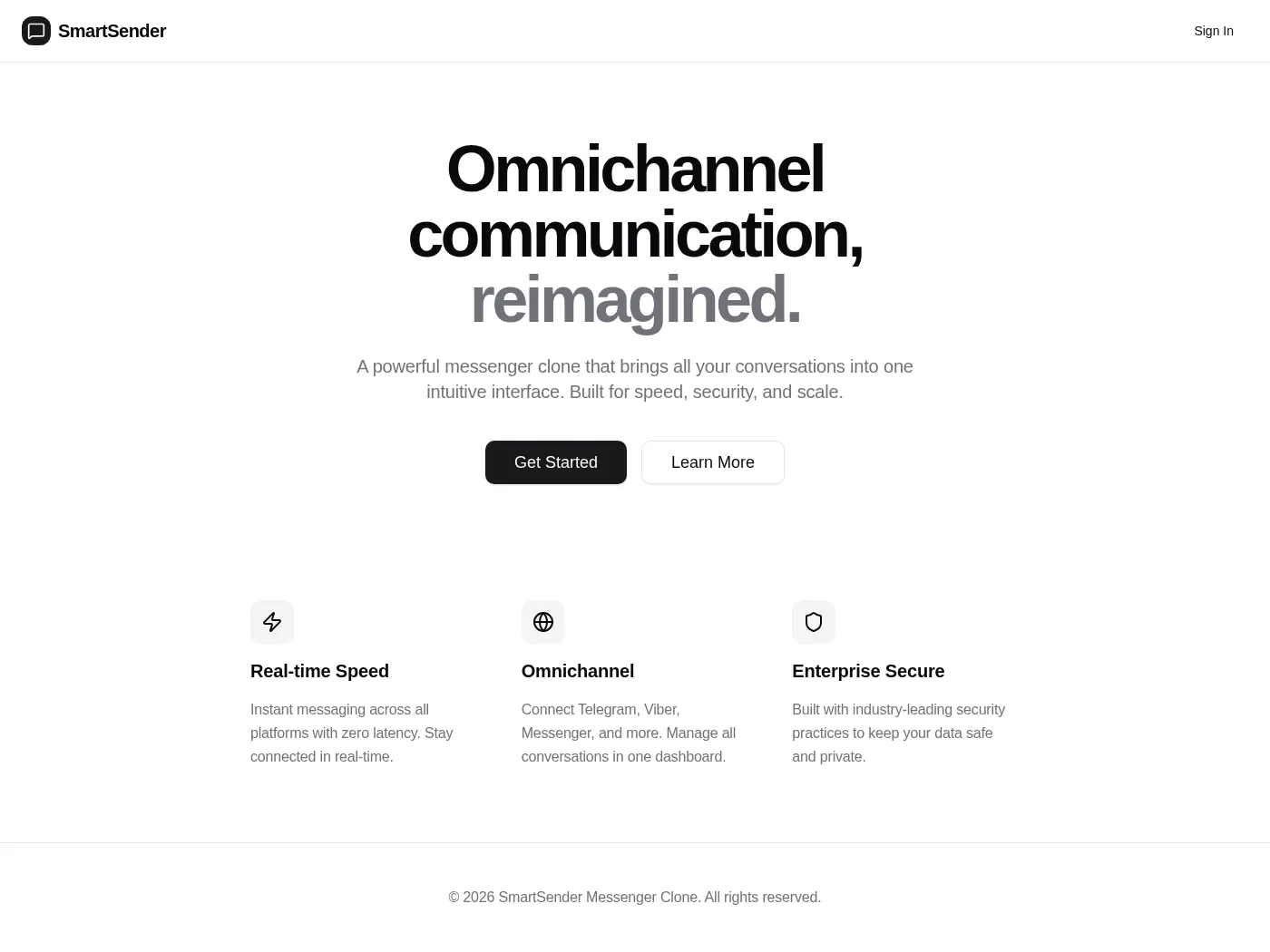 SmartSender Messenger Clone