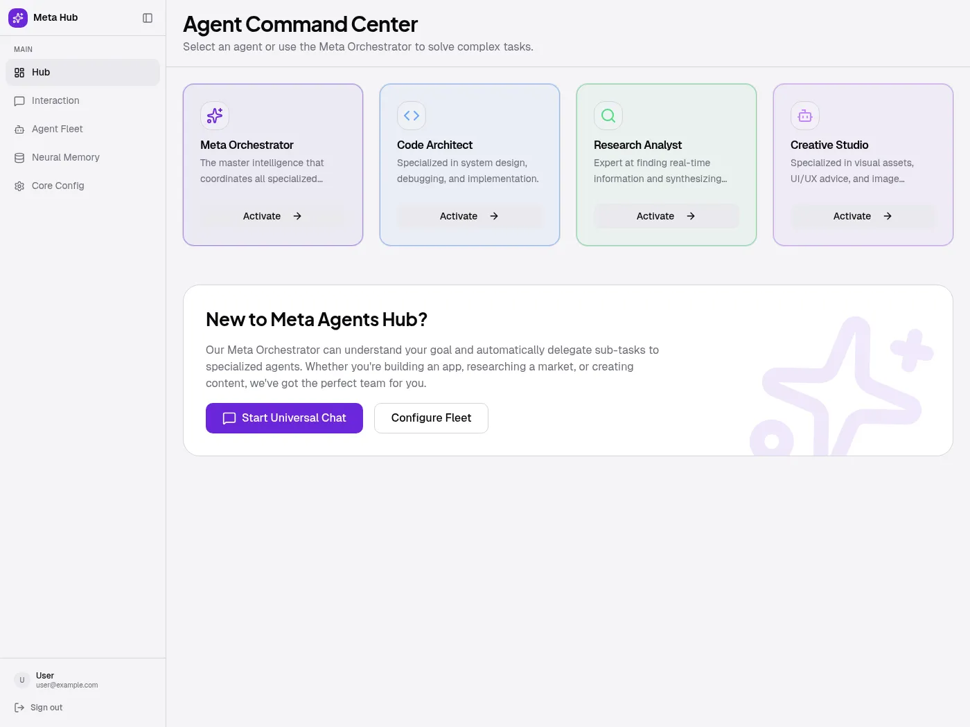 Meta Agents Hub