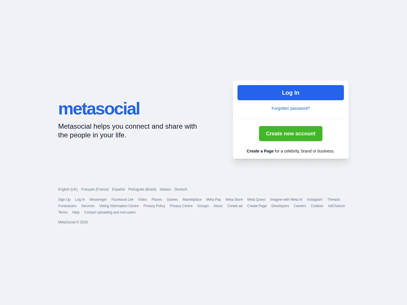 MetaSocial Clone